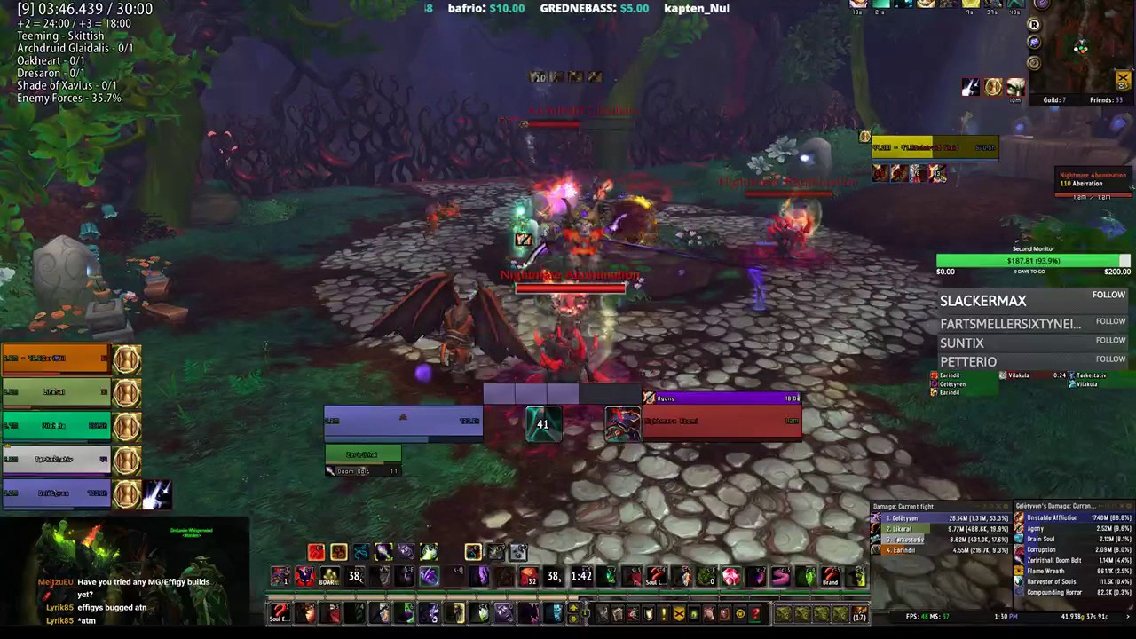 1,3 MILLION DPS | Malefic Grasp + Soul Harvest | First Boss Test (11/01 ...