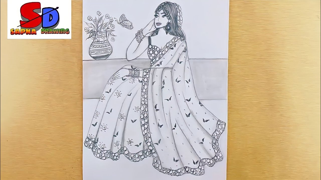 how to draw a beautiful women - Drawing easy | pencil drawing tutorial ...