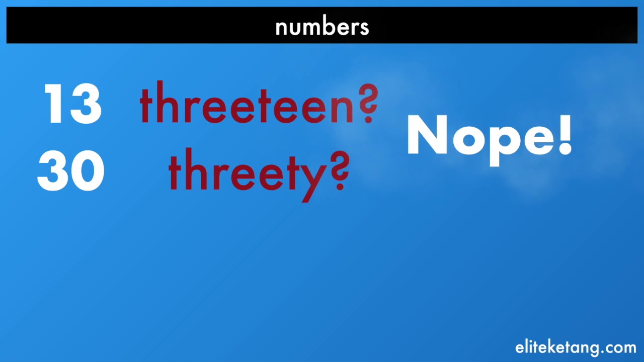 ESL: Reading Numbers in English - YouTube