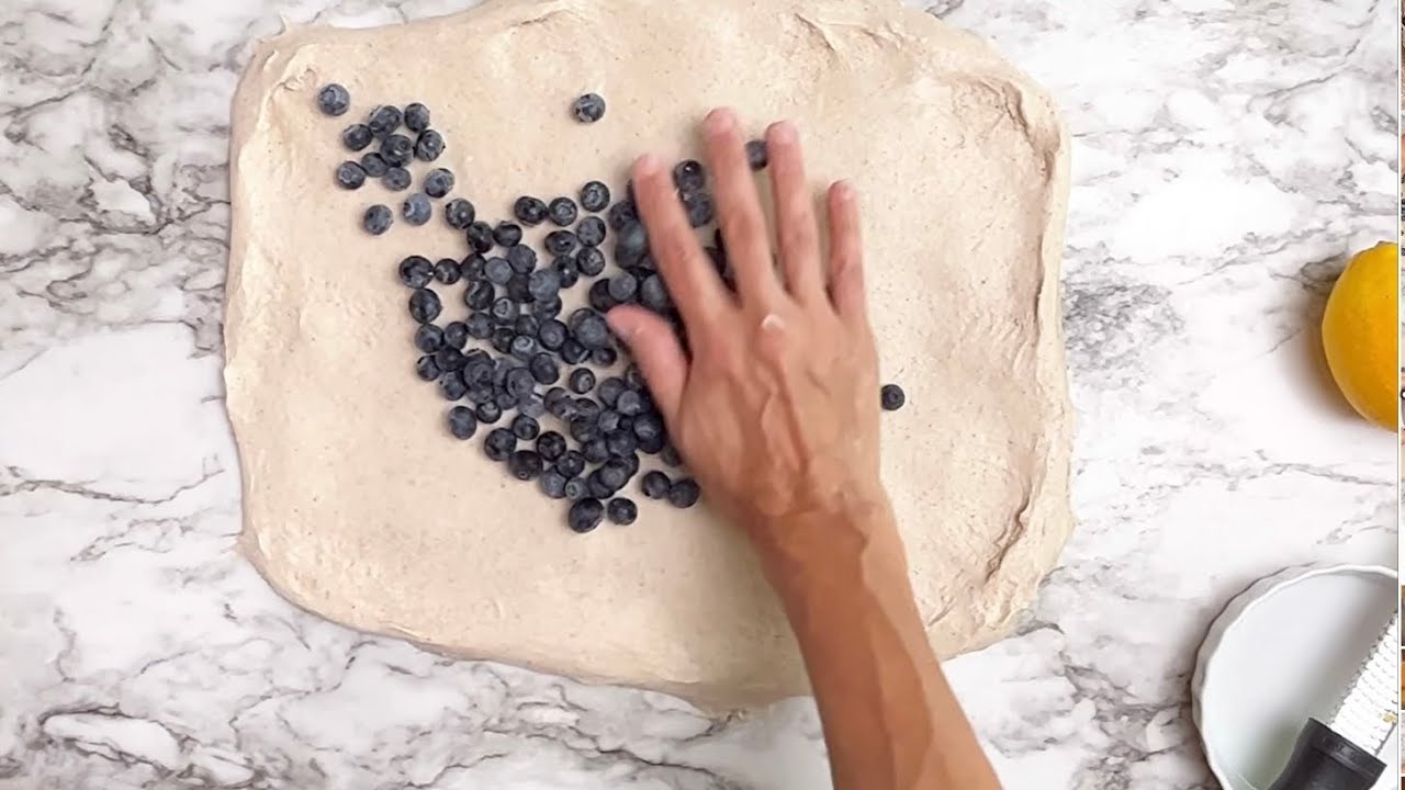 EASY RECIPE! How To Make Delicious Blueberry Lemon Zest Sourdough Bread With A Polka Dot Stencil ...
