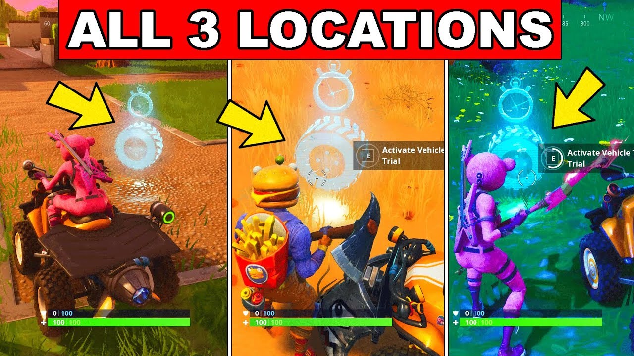 3 LOCATIONS - Complete Vehicle Timed Trials - Fortnite Week 10 ...