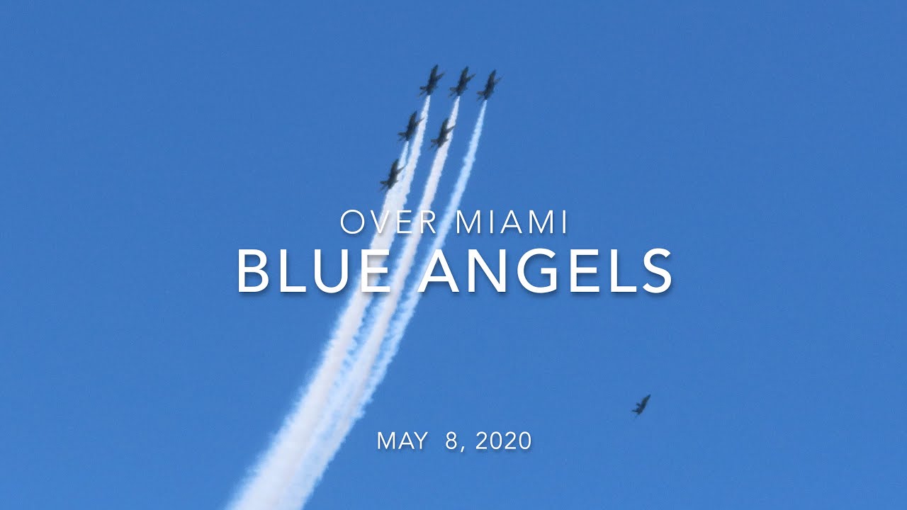 U.S. Navy Blue Angels fly over Aventura and Miami Florida (4K) - YouTube