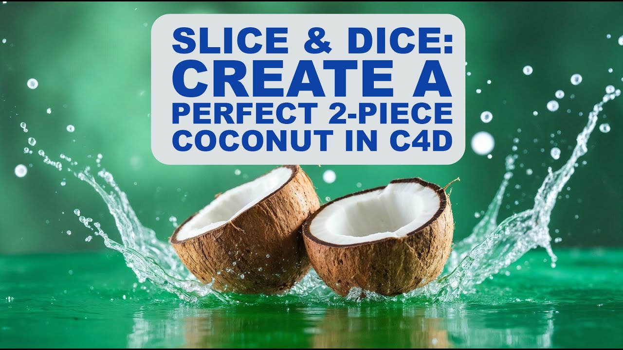 Slice & Dice: Create a Perfect 2 Piece Coconut in C4D - YouTube