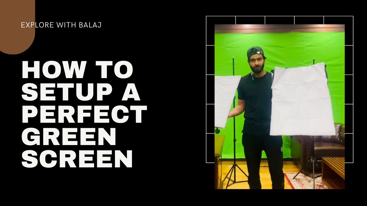 Setup a Perfect Green Screen || Easy to remove || Lighting Setup ...