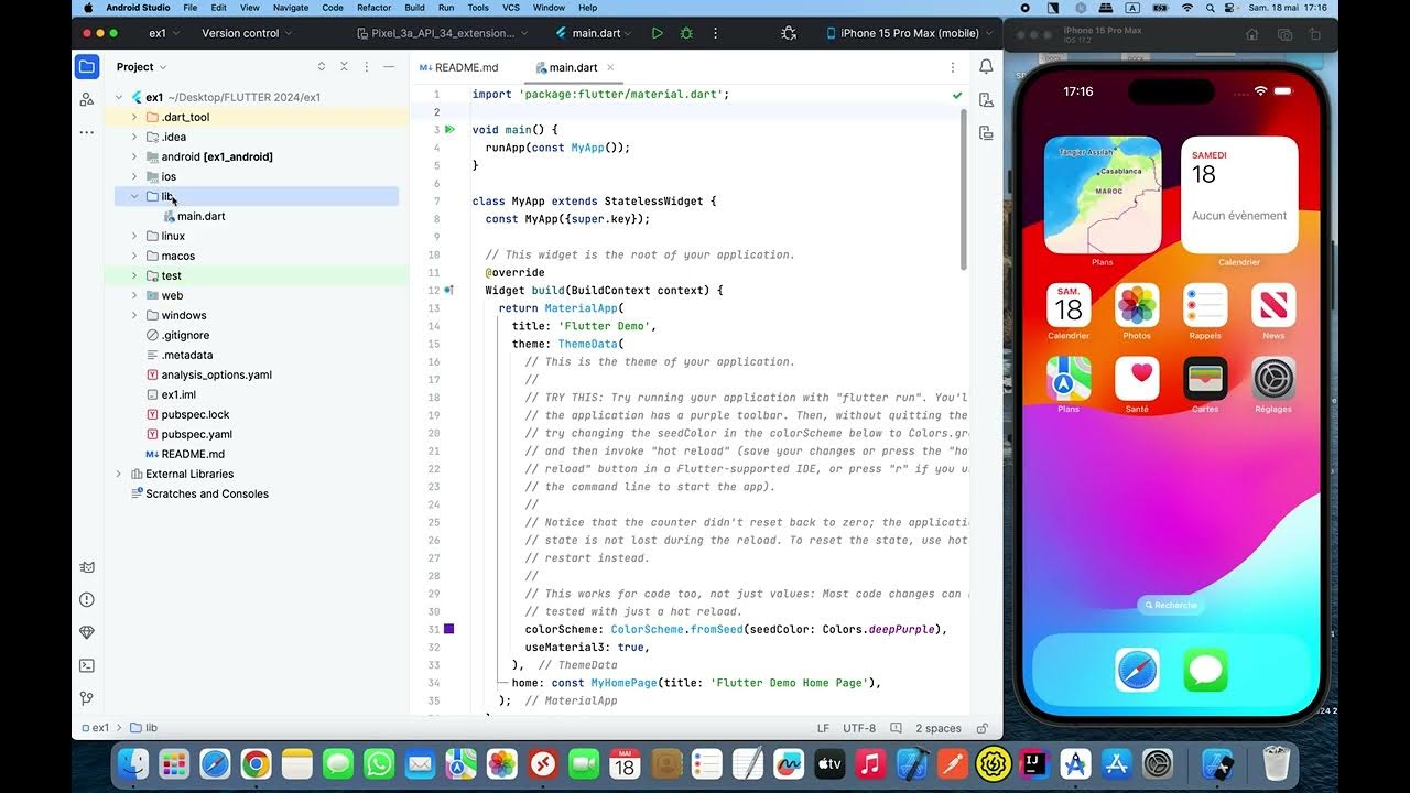 03 - FLUTTER & DART - 1ère APPLICATION - STRUCTURE - YouTube