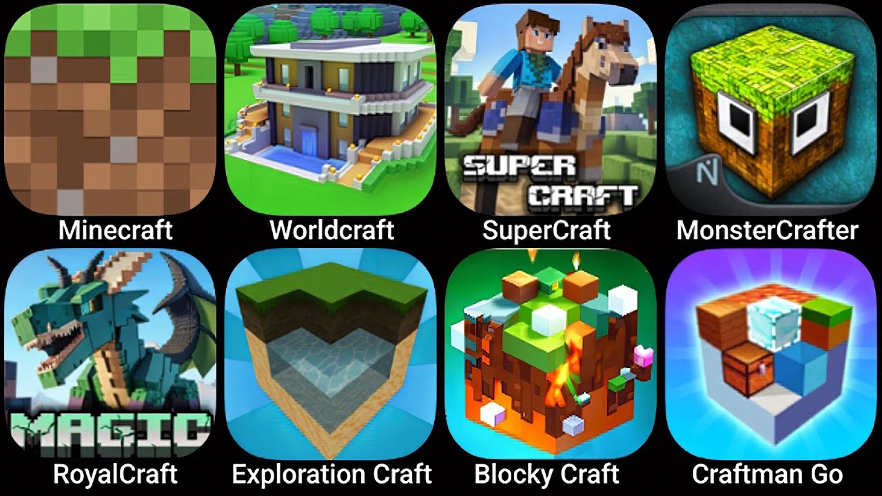 Minecraft,Worldcraft,SuperCraft,MonsterCrafter,RoyalCraft,Exploration ...