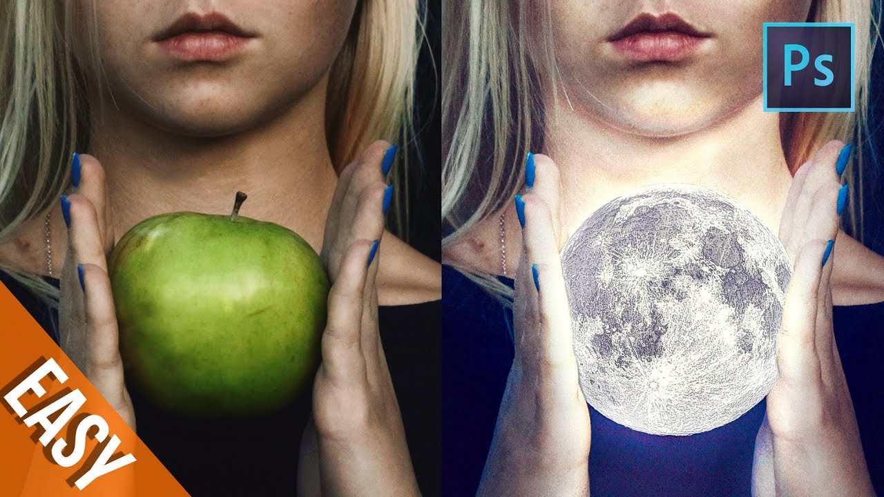 [ Photoshop Manipulation ] How to Adding a MOON - Tutorial Processing ...