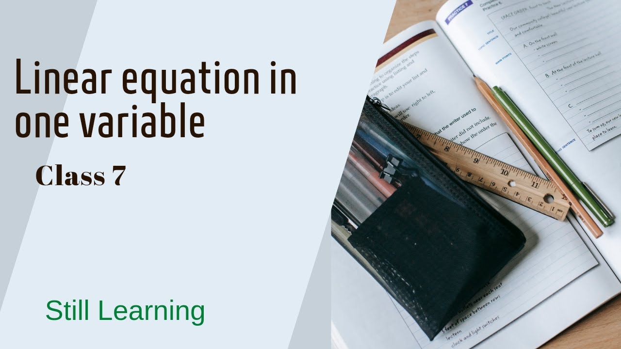 #linear_equation_in_one_variable of #class_7 #maths #rsaggarwal - YouTube