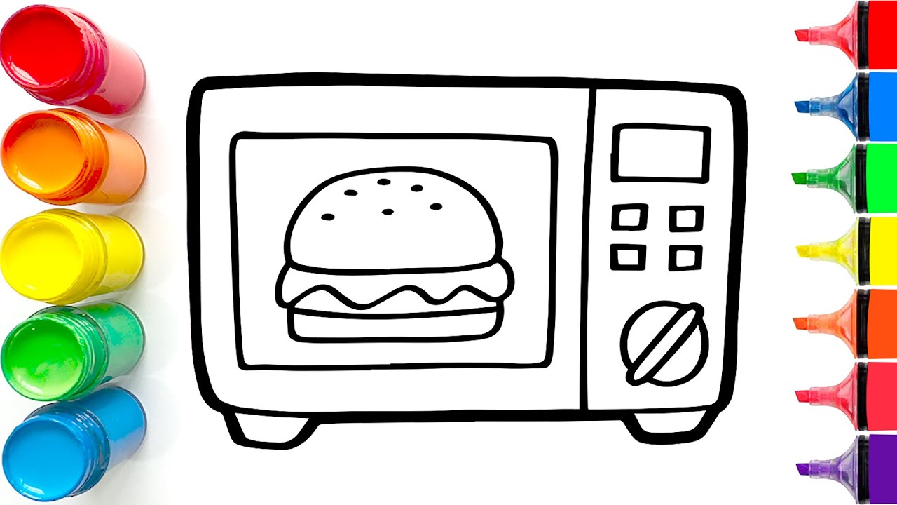 How to Draw a Microwave | Easy Step-by-Step Tutorial - YouTube