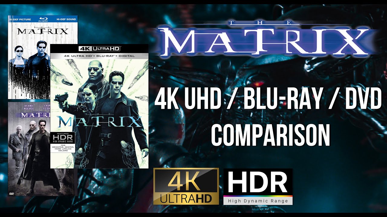 The Matrix (1999) 4K UHD HDR (2018 Warner Bros.) / Blu-ray (2009) / DVD ...