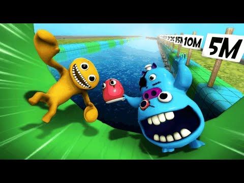 [GMOD] Waterslide Jump Battle - Garten of Banban (part 2) - YouTube