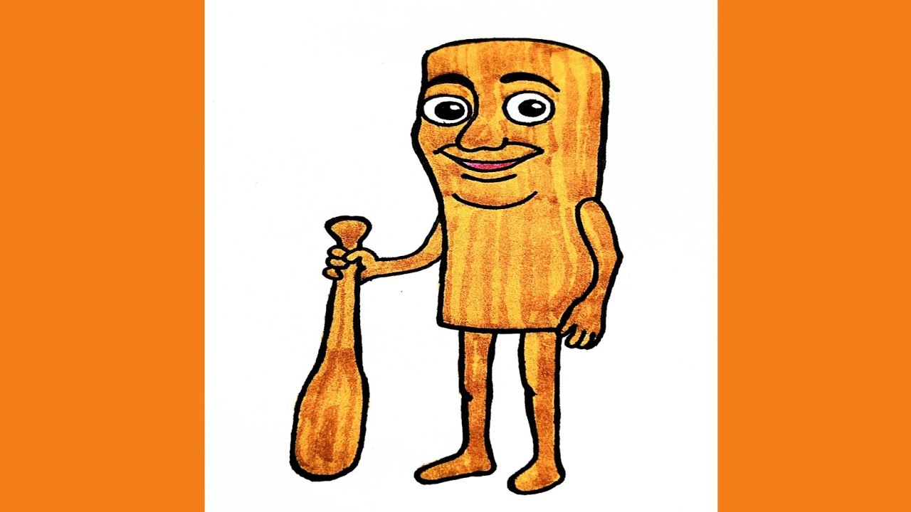 🎨"Tung Tung drawing for kids !" #trendingdrawing @kidscreativecanvas ...