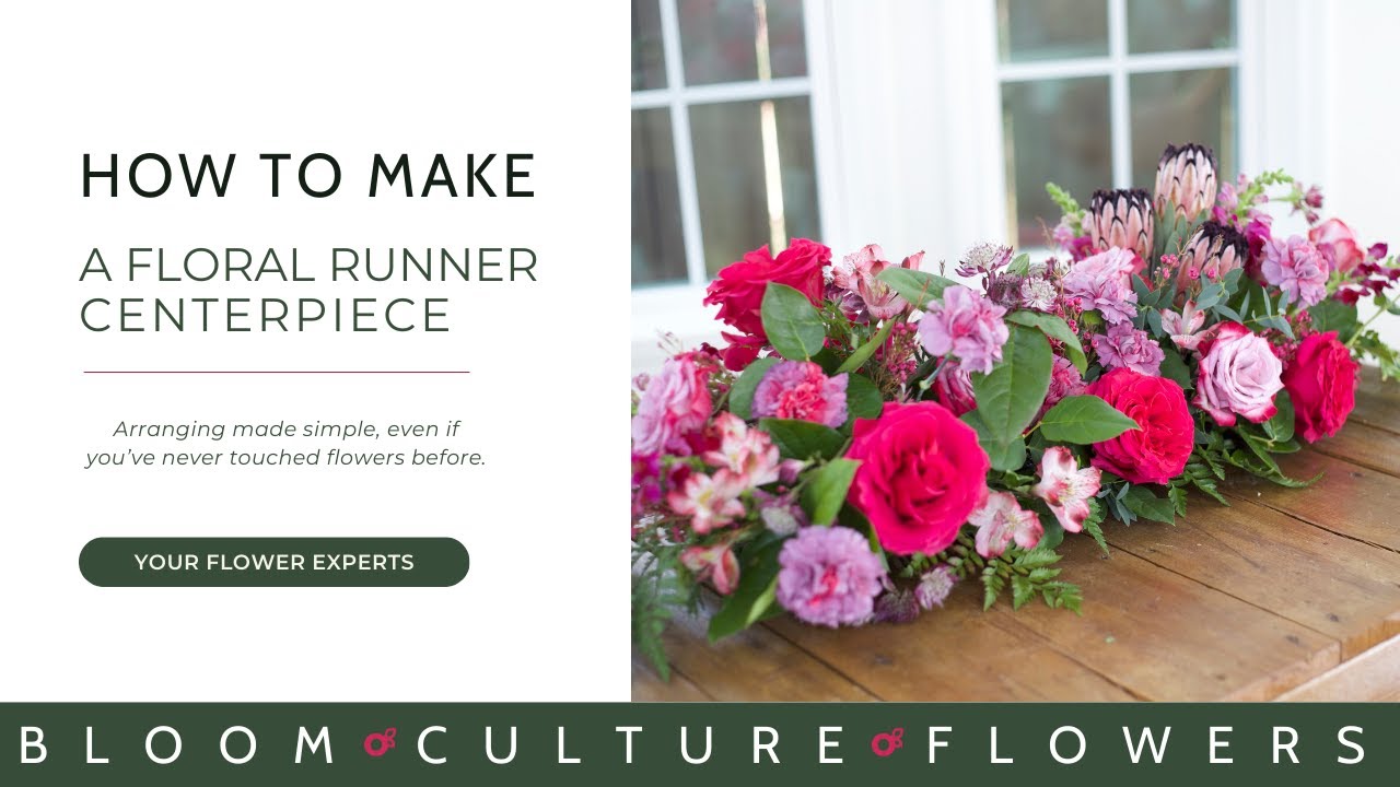 DIY Floral Runner Centerpiece - YouTube