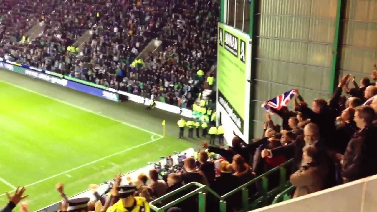 Hearts fans after Ryan Stevenson's goal v Hibs - YouTube