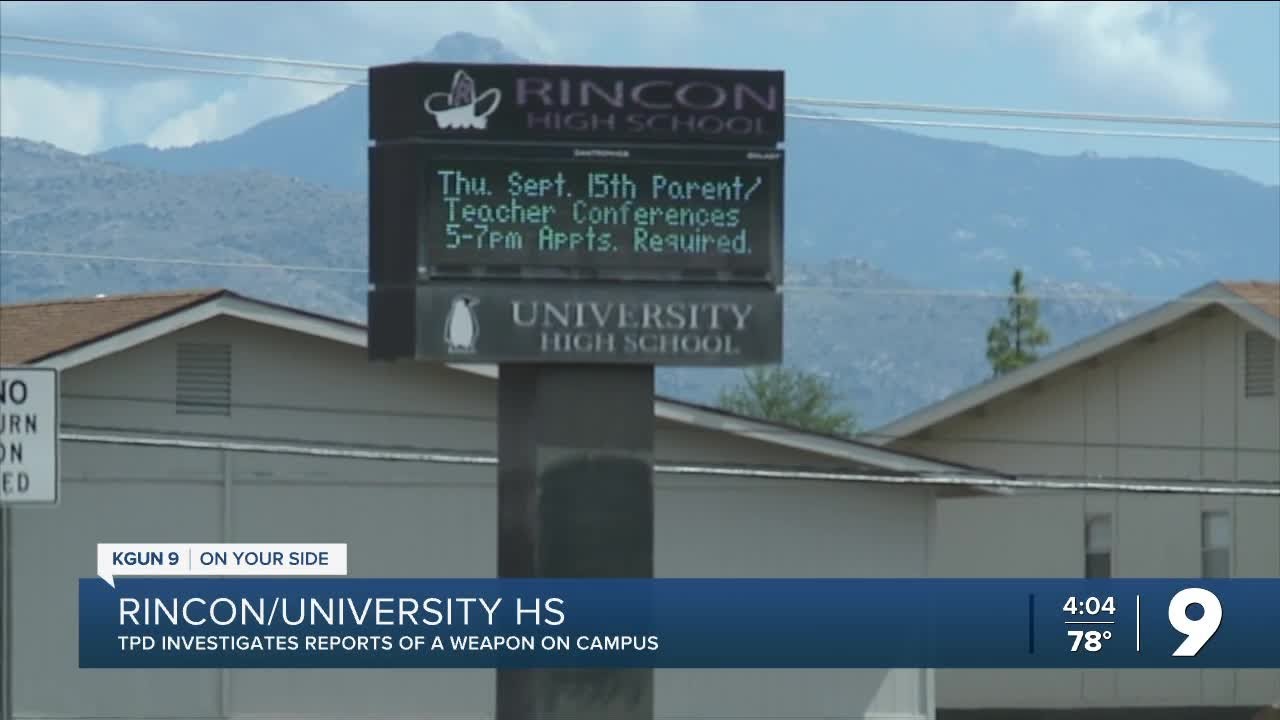 TPD: Weapon found on the Rincon High School campus - YouTube