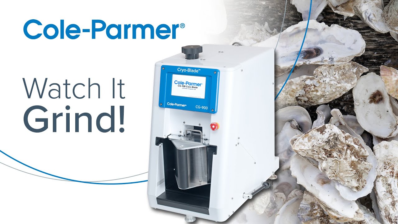 Cryo-Blade™ Cryogenic Grinder: Watch it Grind Oyster Shells - YouTube