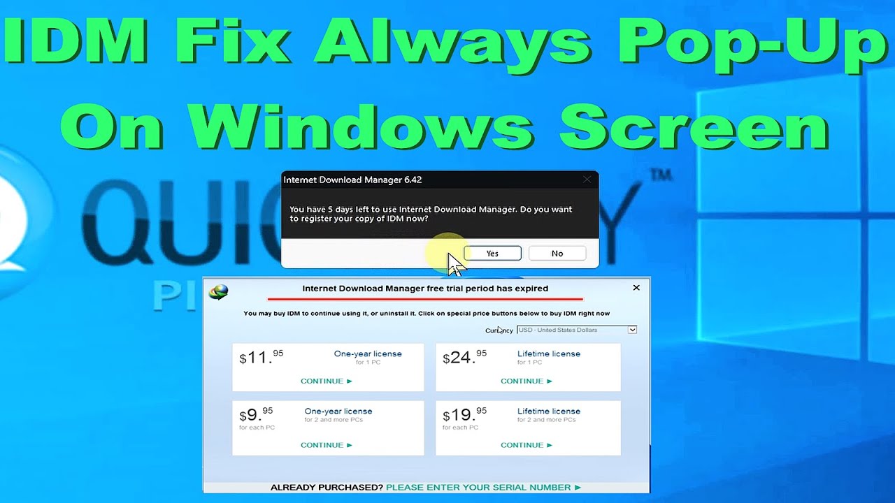 FIX IDM Internet Download Manager always pop up on windows screen ...
