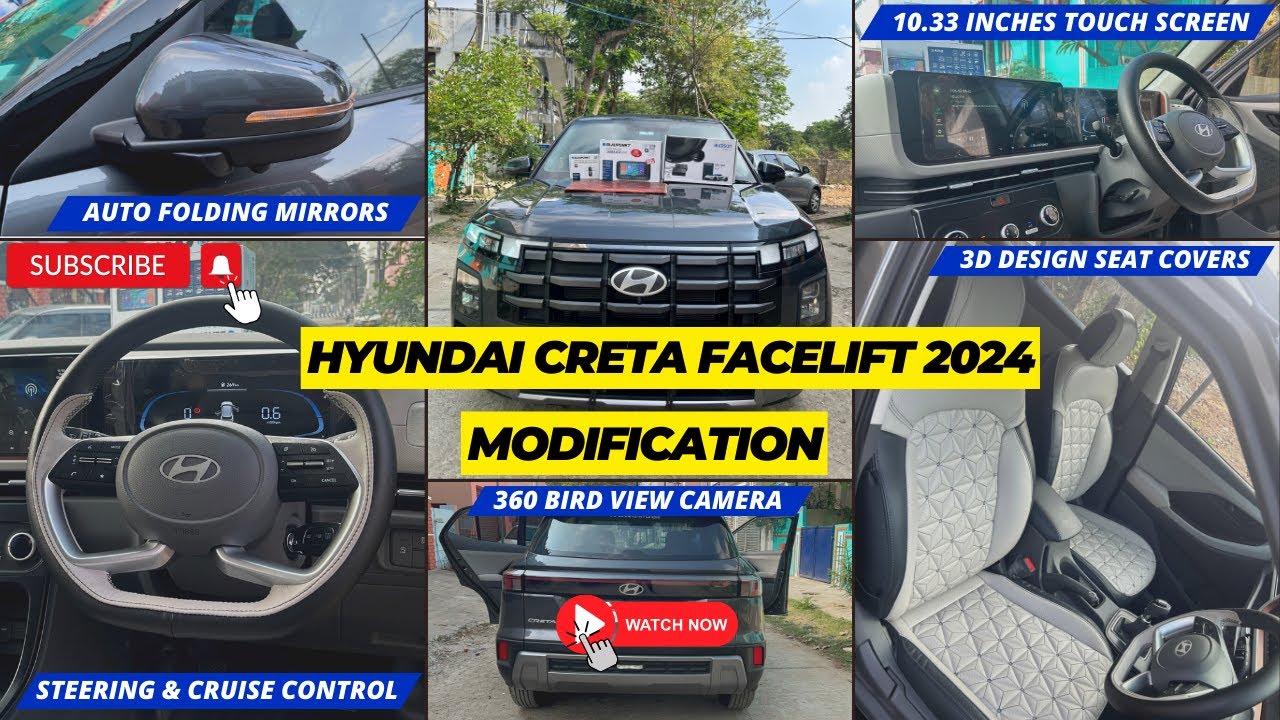 Hyundai Creta facelift 2024 Modification: Base Model to Top Model - YouTube
