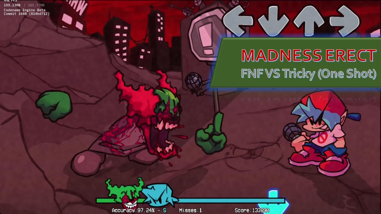 This Tricky song is a real hard! | Madness Erect - FNF: Vs Tricky One ...