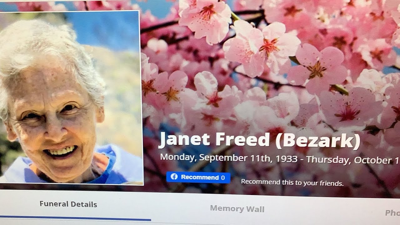 Janet Freed Memorial Service - YouTube