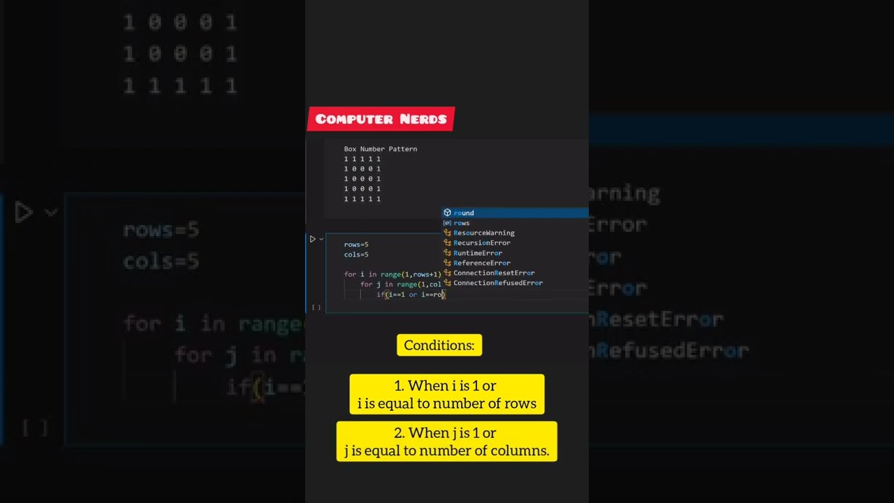 Box Number Pattern In Python shorts python YouTube Box Number Pattern In Python shorts python YouTube