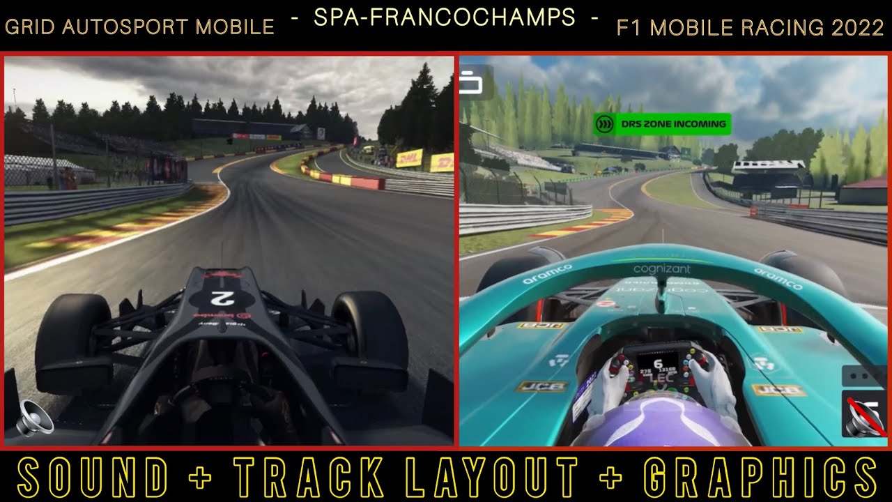 F1 MOBILE 2022 VS GRID AUTOSPORT MOBILE GRAPHICS + TRACK LAYOUT ...