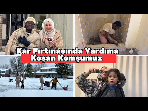 AMERIKA’NIN KIŞ FIRTINASI İLE MÜCADELE😱KOMŞUMUZ YARDIMIMIZA KOŞTU | AYDININ SACLARI KESTİM(OLMADI)🥹