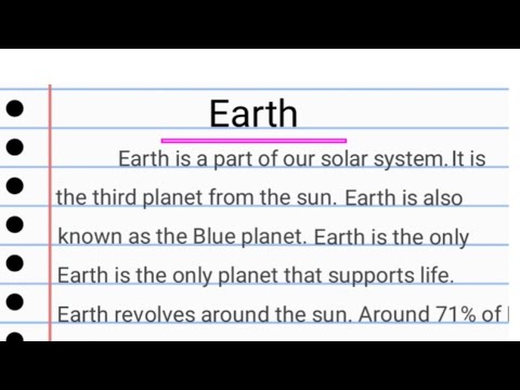 2022 || Essay on Earth || Paragraph on Earth || Short Essay on Earth |🌎 ...