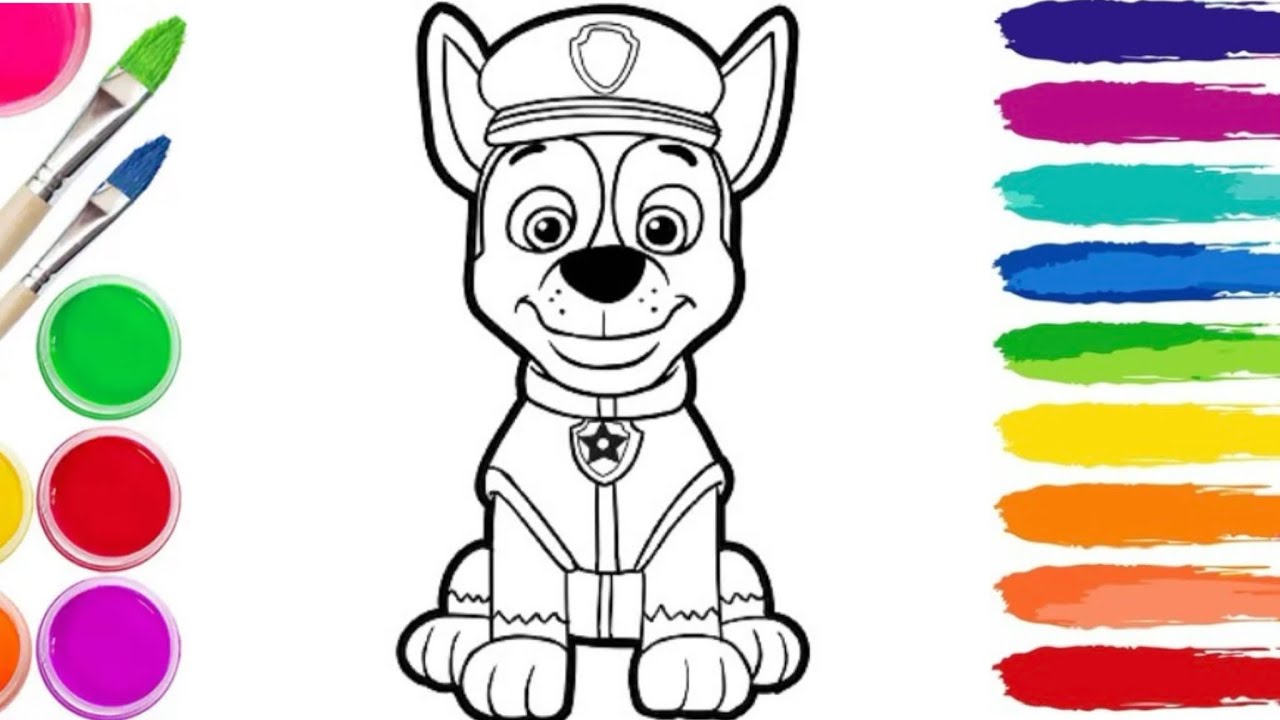Drawing PAW Patrol Chase Easy // How to Draw PAW Patrol Chase #chase # ...