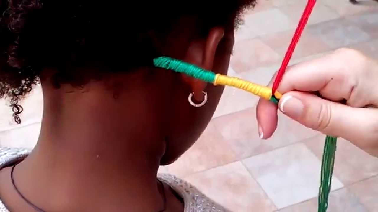 trenza con hilo y dreadlocks - YouTube