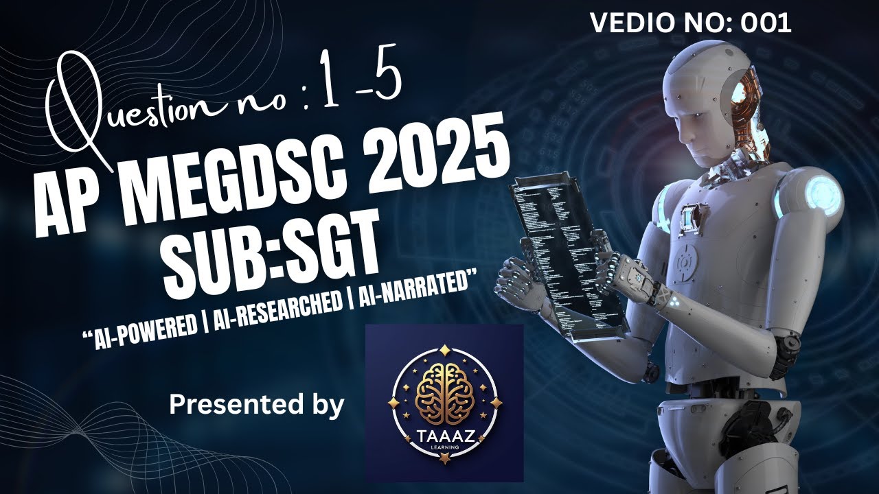 “AP Mega DSC SUB: STG | Questions 1 to 5 Fully Explained (2025) | AI ...