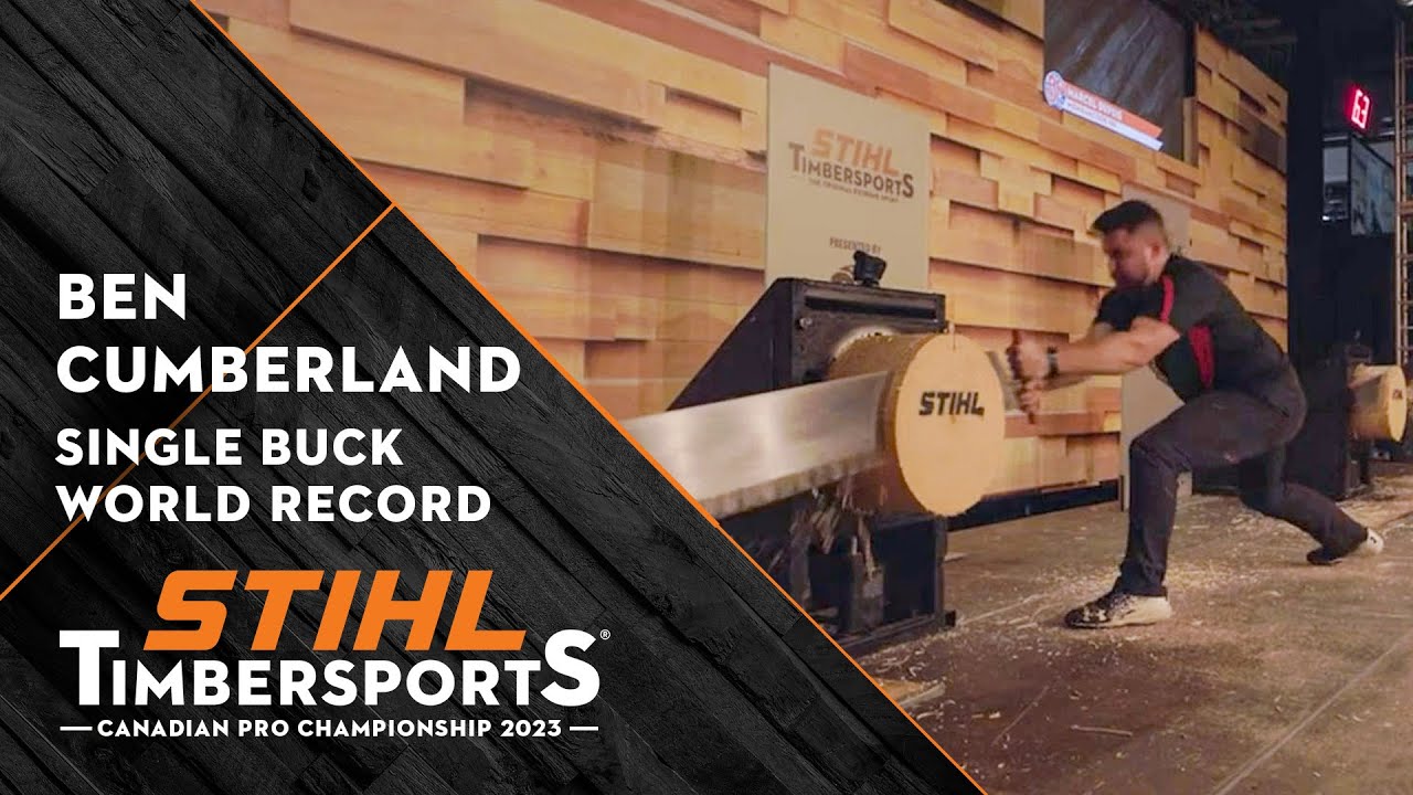 World Record in the Single Buck (without assistant) // Canadian Pro ...