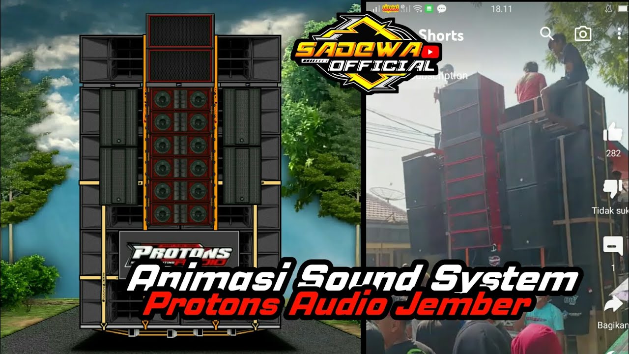 animasi sound system Protons Audio Jember cek sound sampai glerr - YouTube