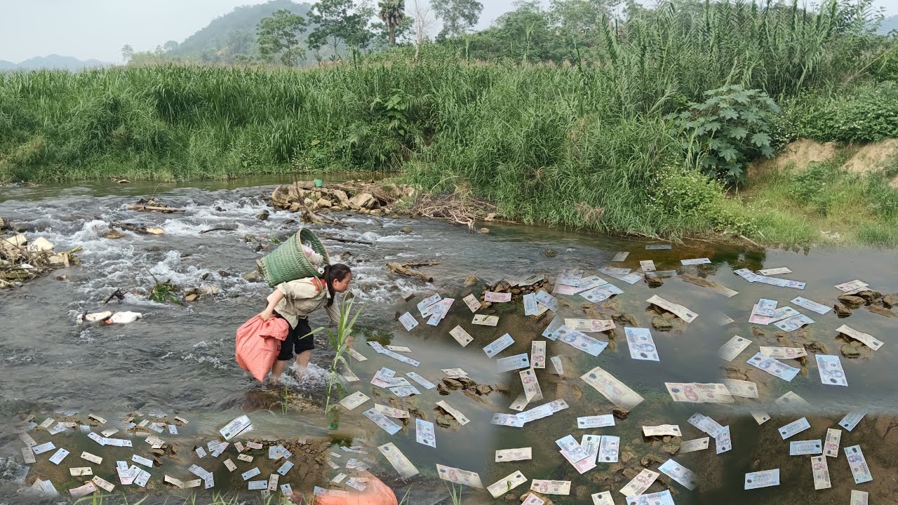 Single mother picked up a lot of money floating down the big river on ...