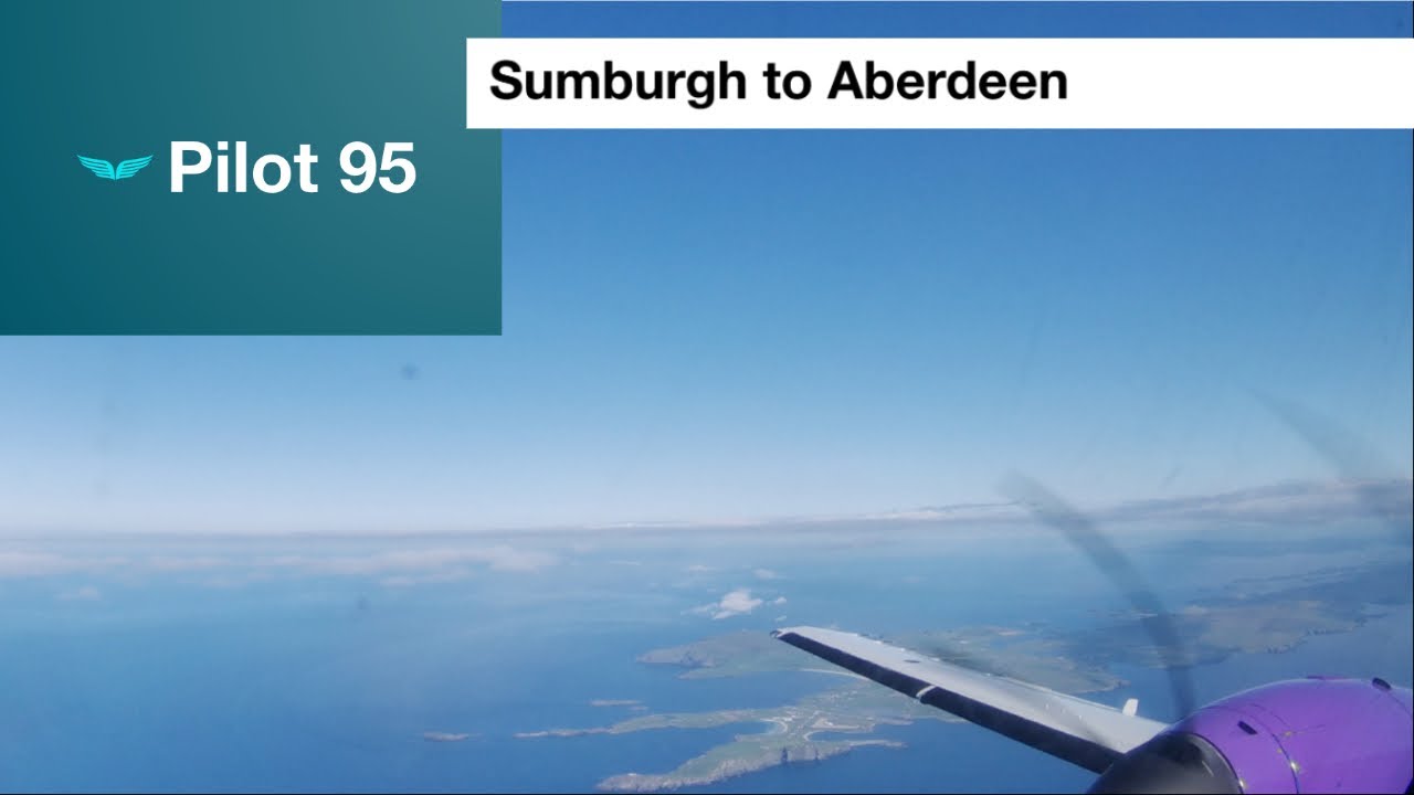 Jetstream 41 Wing View - Sumburgh to Aberdeen Airport | Cockpit View ...