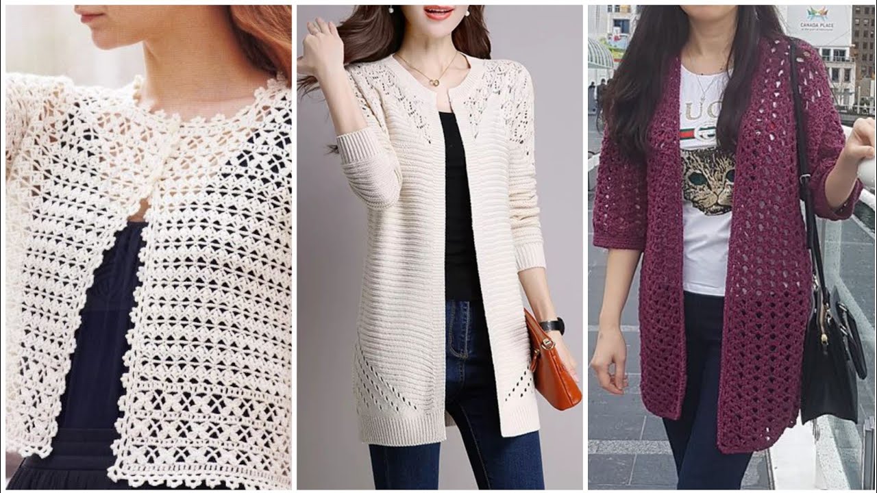 most wearing and demanding women crochet open jacket patterns - YouTube