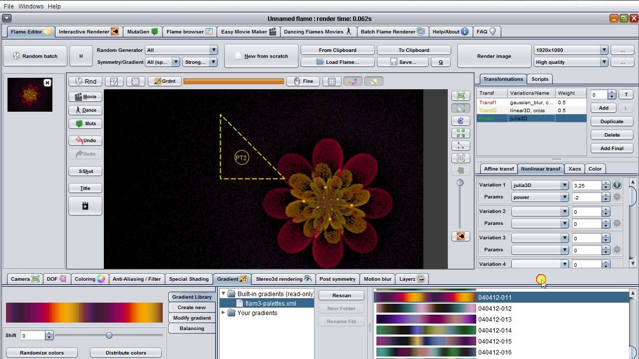 JWildfire video tutorial 02: flowerz and layerz in 2D - YouTube