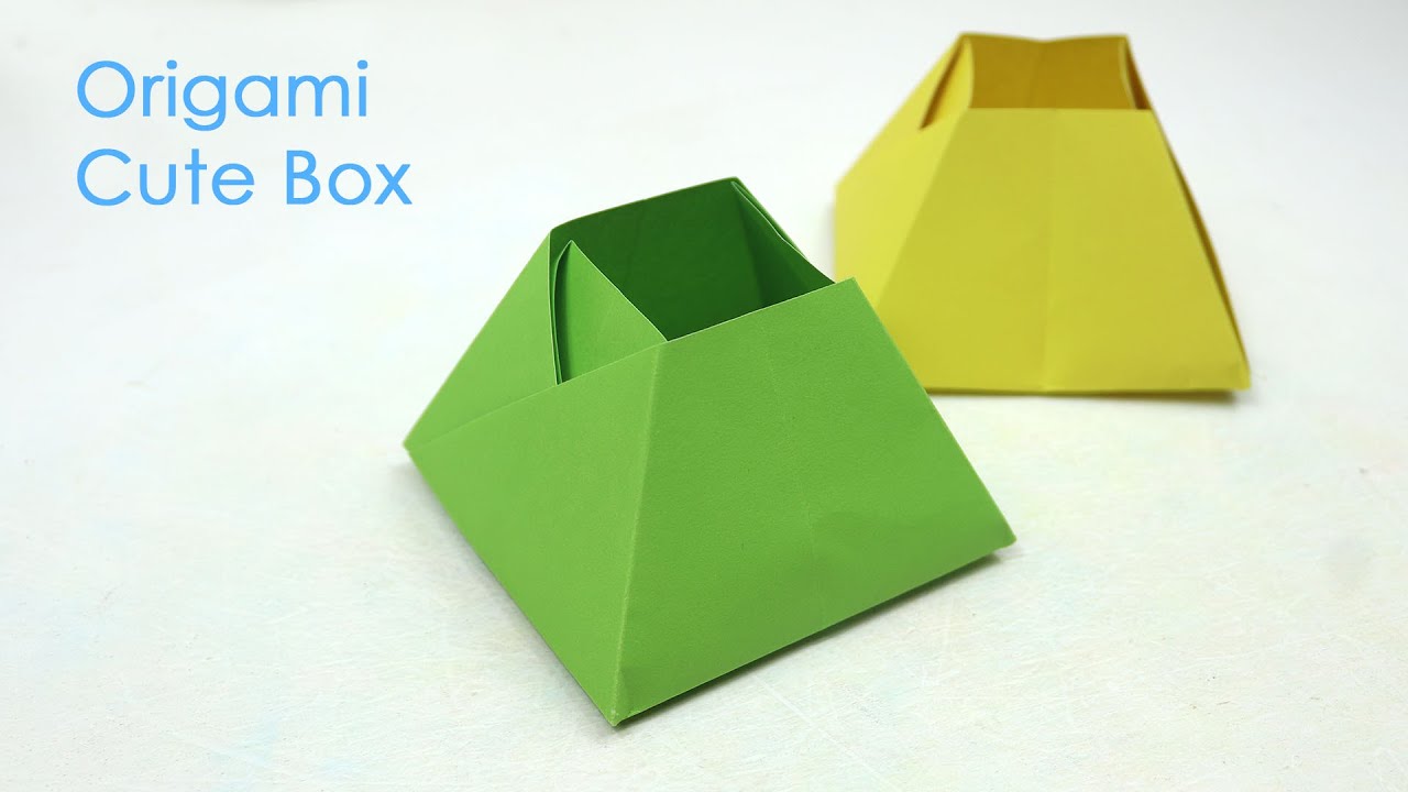 How to Make an Origami Cute Box - Easy Paper Box Tutorial - YouTube