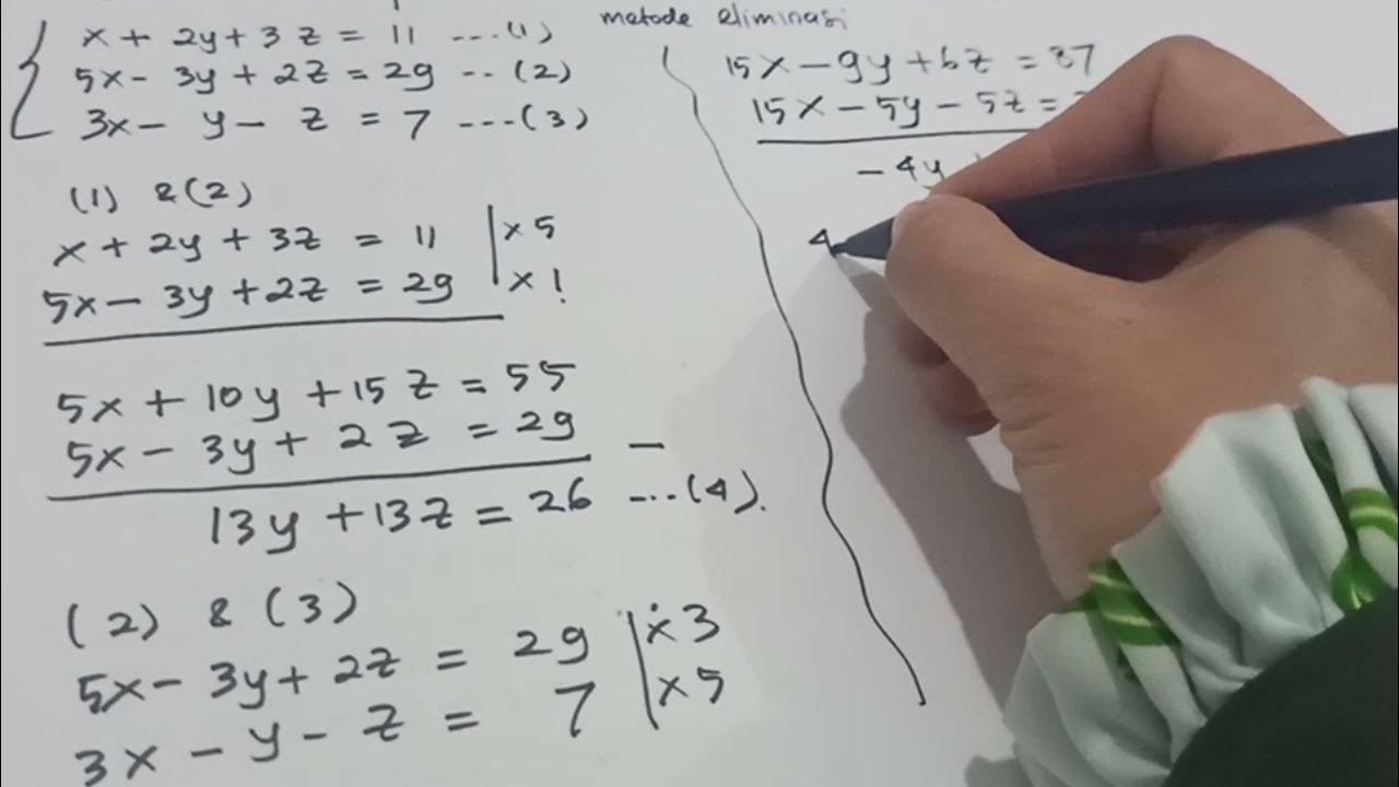 Sistem Persamaan Linear Tiga Variabel | Metode Eliminasi | Kelas 10 - YouTube