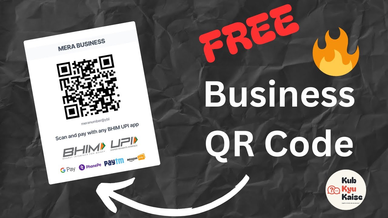 Upi Branded QR code कैसे बनाएं | Create Free Business UPI QR Code for ...