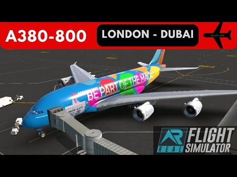 [Real Flight Simulator] Flying with the King | Emirates A388 Dubai Expo ...