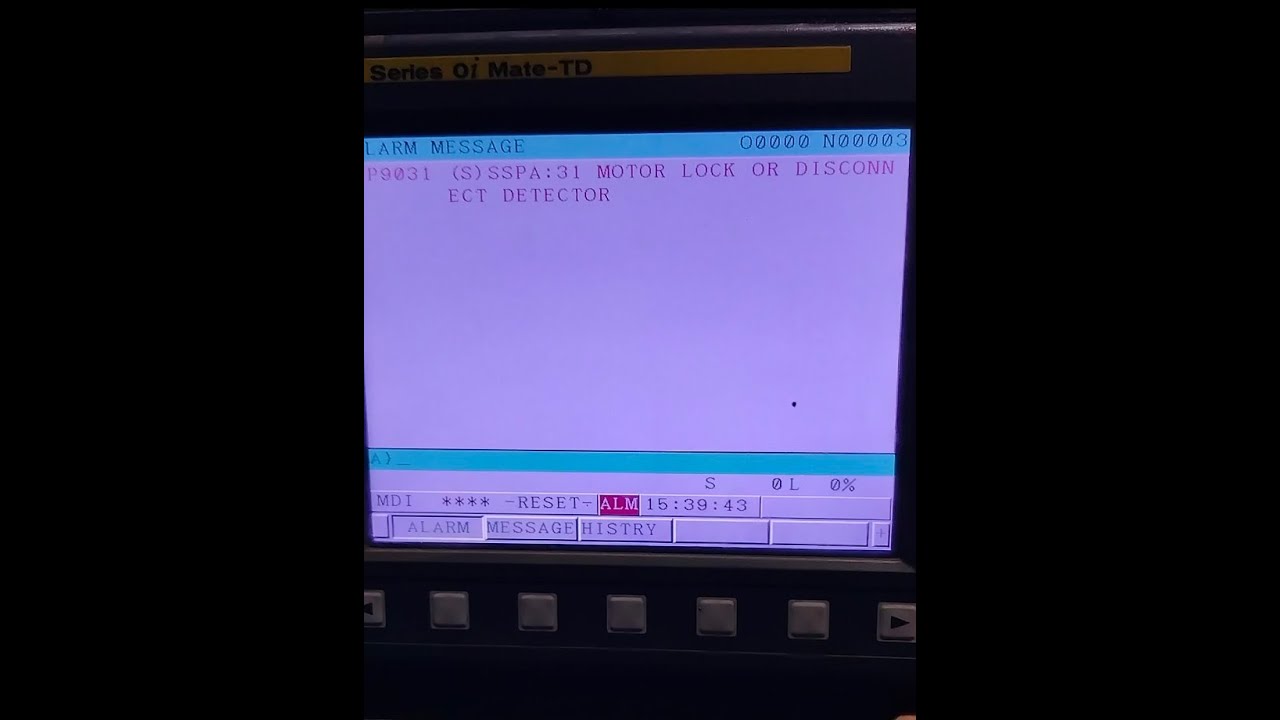 #fanuc #cnc#vmc sp9031 motor lock fanuc control me alarm ko door kare ...