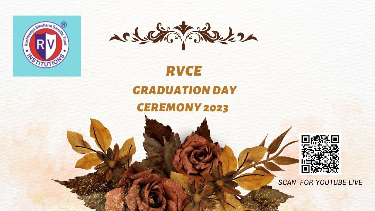 RVCE GRADUATION DAY CEREMONY 2023 | Matha hall - YouTube