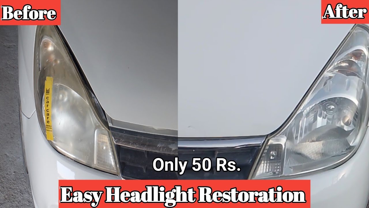 Homemade Headlight restoration | car Headlight cleaning | Zen estilo ...