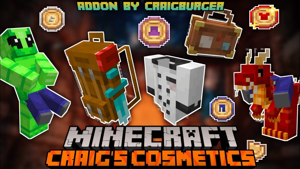 Minecraft Pe Mods - Graig's Cosmetics Add-On || More Equipment Showcase ...
