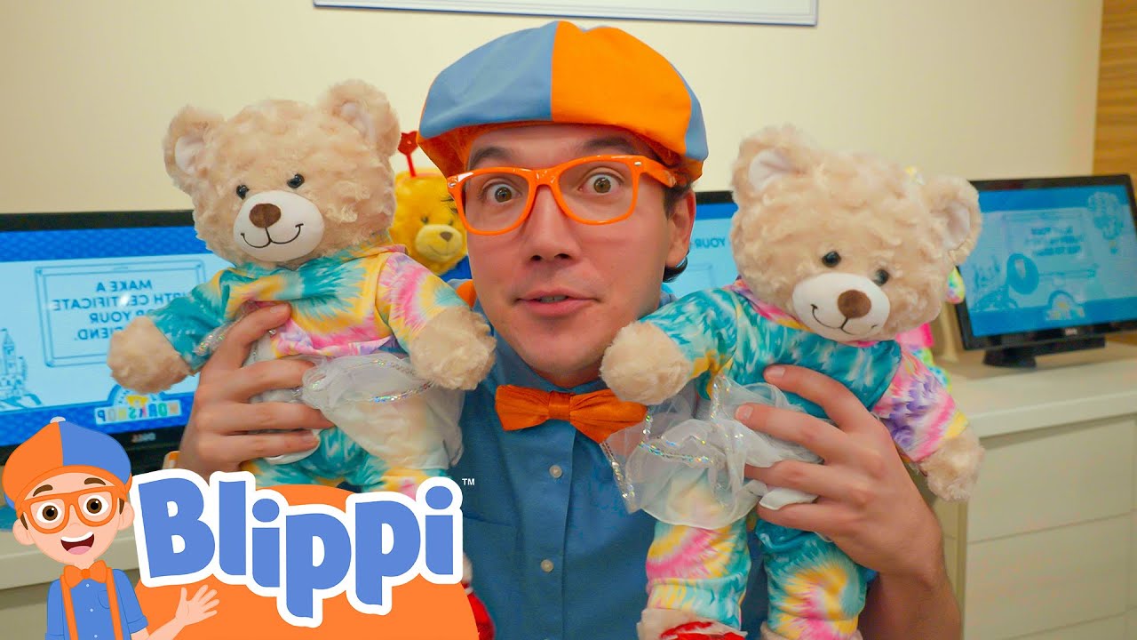 Blippi Builds-A-Bear!📖Blippi📖 Moonbug Kids📖 Learning Corner - YouTube