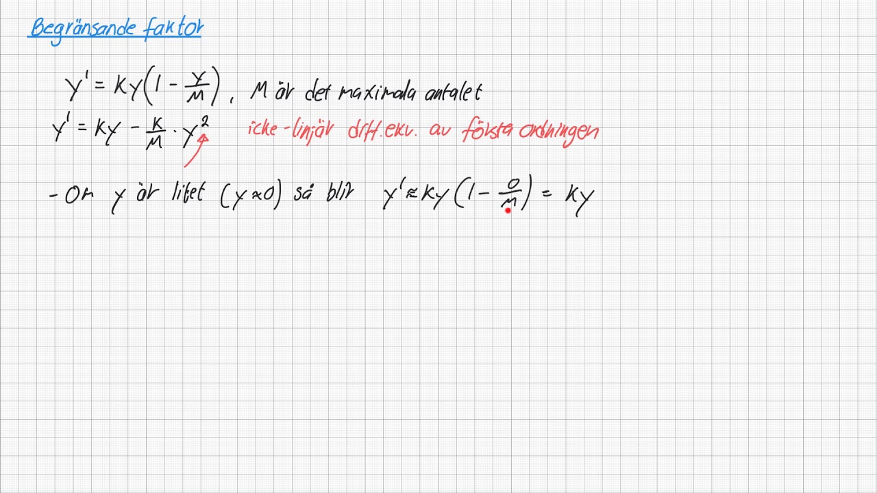 Differentialekvationer 7 - Tillämpningar del 3 - YouTube