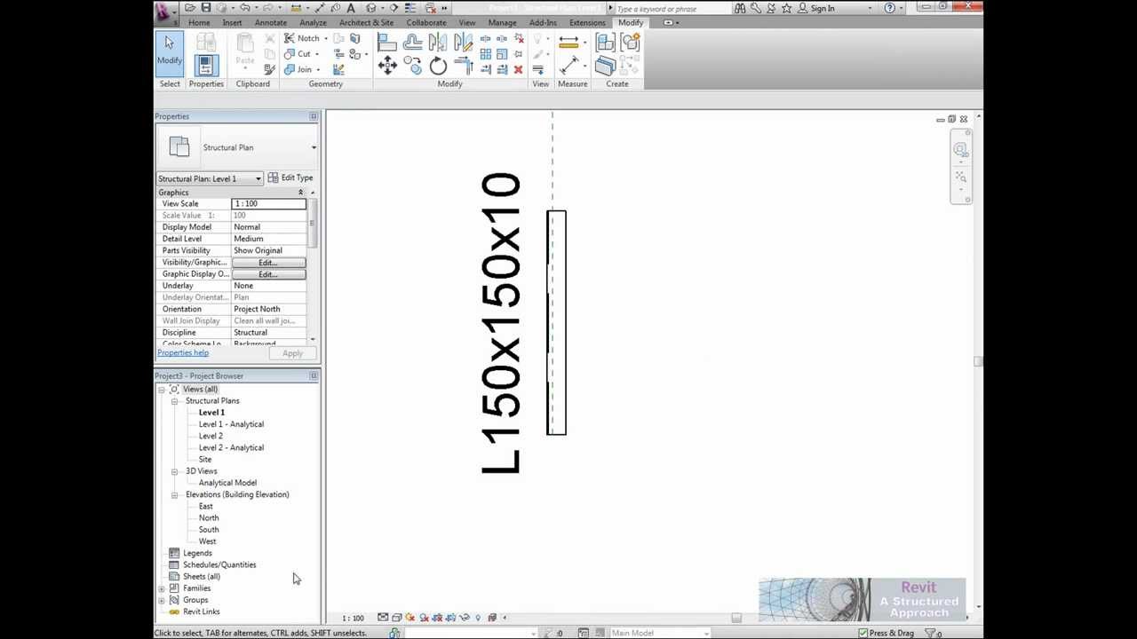 Revit Structure Tutorial - Editing Angle and Channel Sections.wmv - YouTube