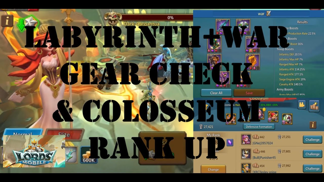 Lords Mobile- Labyrinth Looking for Ultra Rare Drops+War Gear Check ...