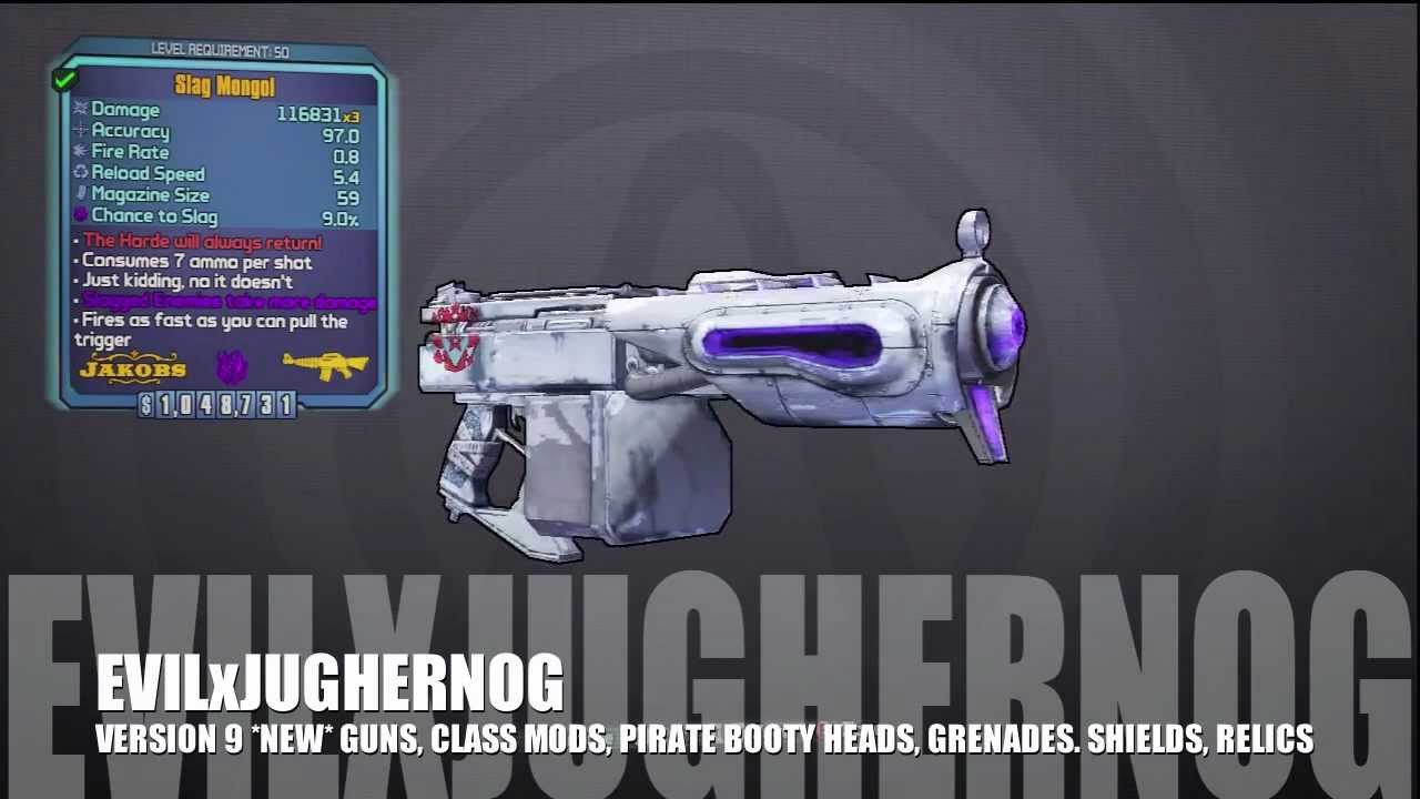 BL2: VERSION 9 LEGENDARY (MODDED) WEAPONS GIVEAWAY LOBBY PREVIEW! - YouTube